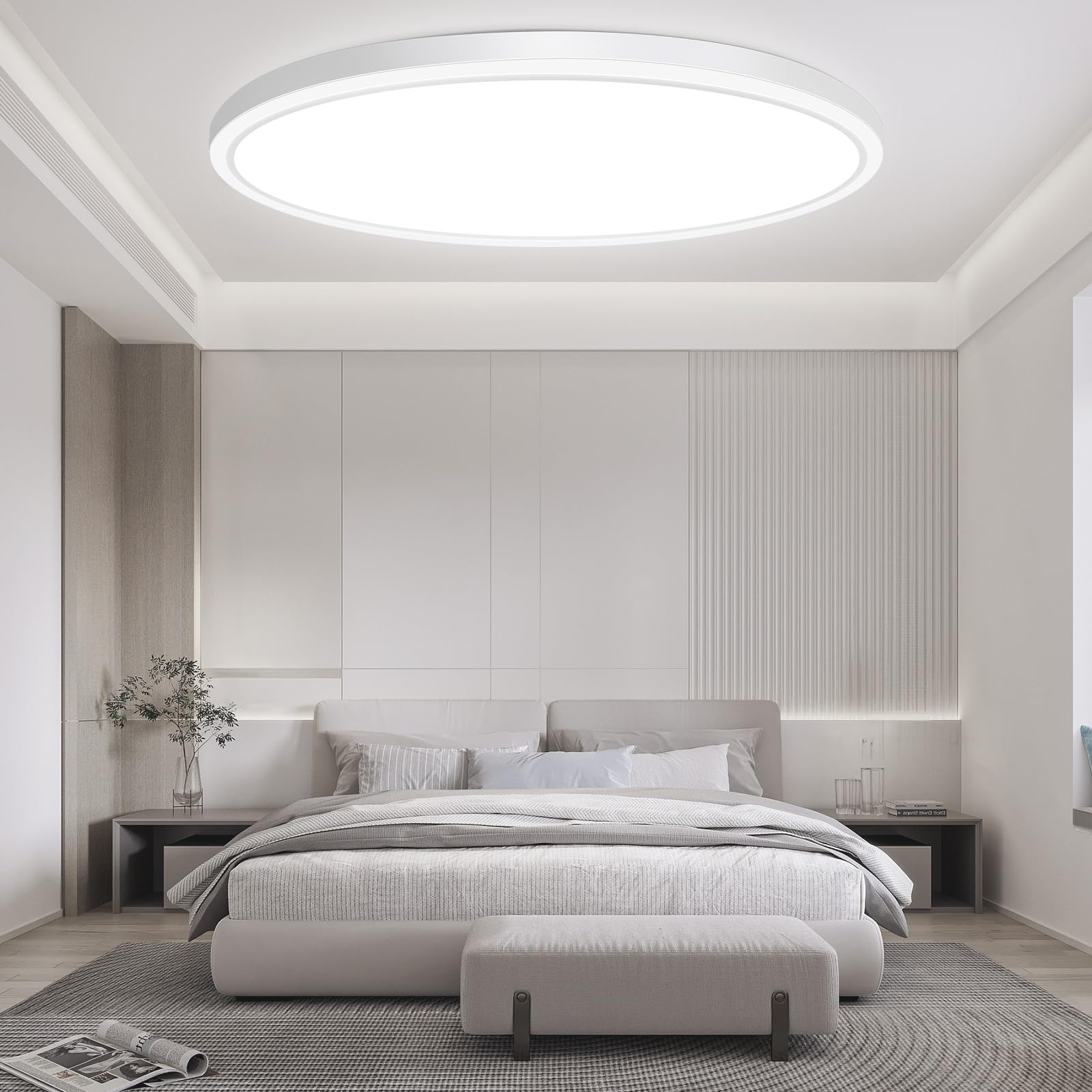 Snapklik.com : 15 Inch Large LED Flush Mount Ceiling Lights, 30W 4000LM ...