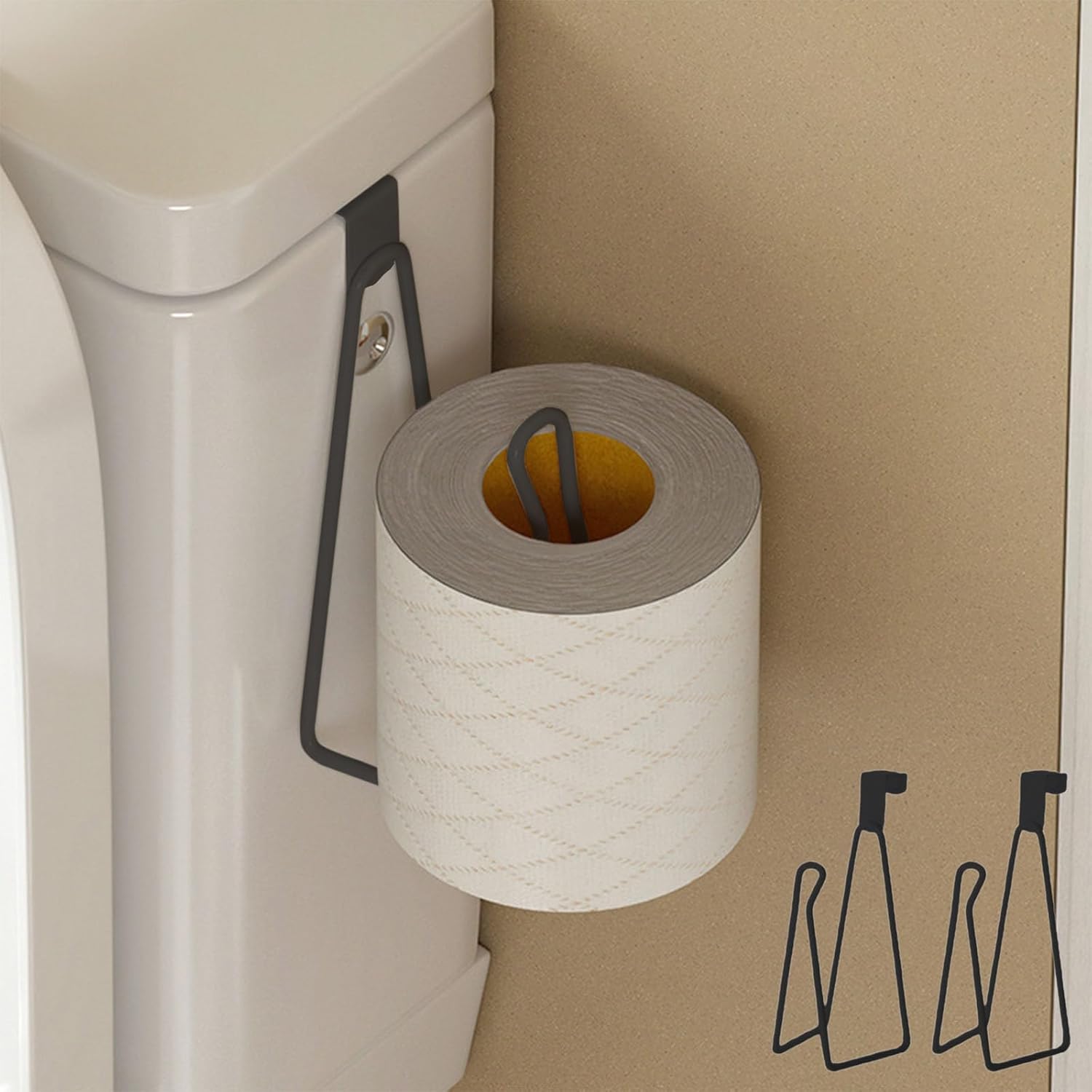 Amazon.com: Toilet Paper Holders Stand, 2 Pcs Hanging Holds for Tissue ...