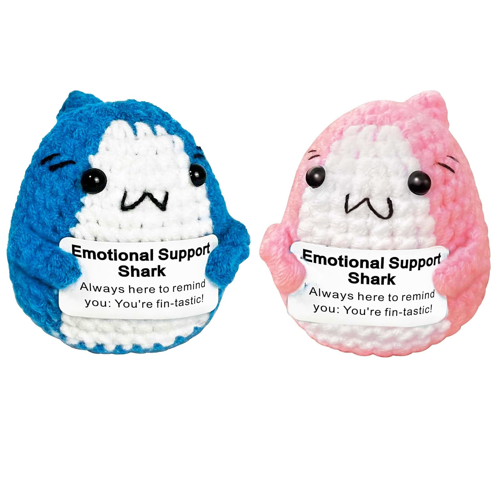 YREYBN 2Pcs Emotional Support Gift, Emotional Support Shark, Emotional ...