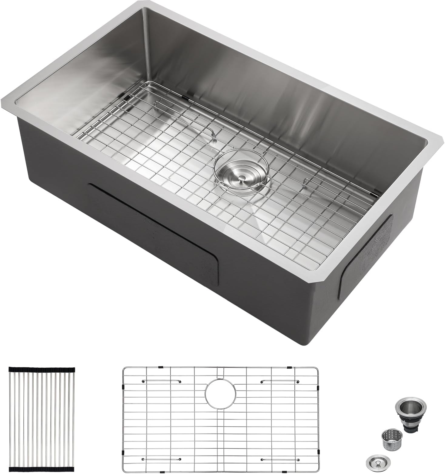 Nantucket Sinks SR3018 30-Inch Small Radius Rectangle Stainless Steel ...