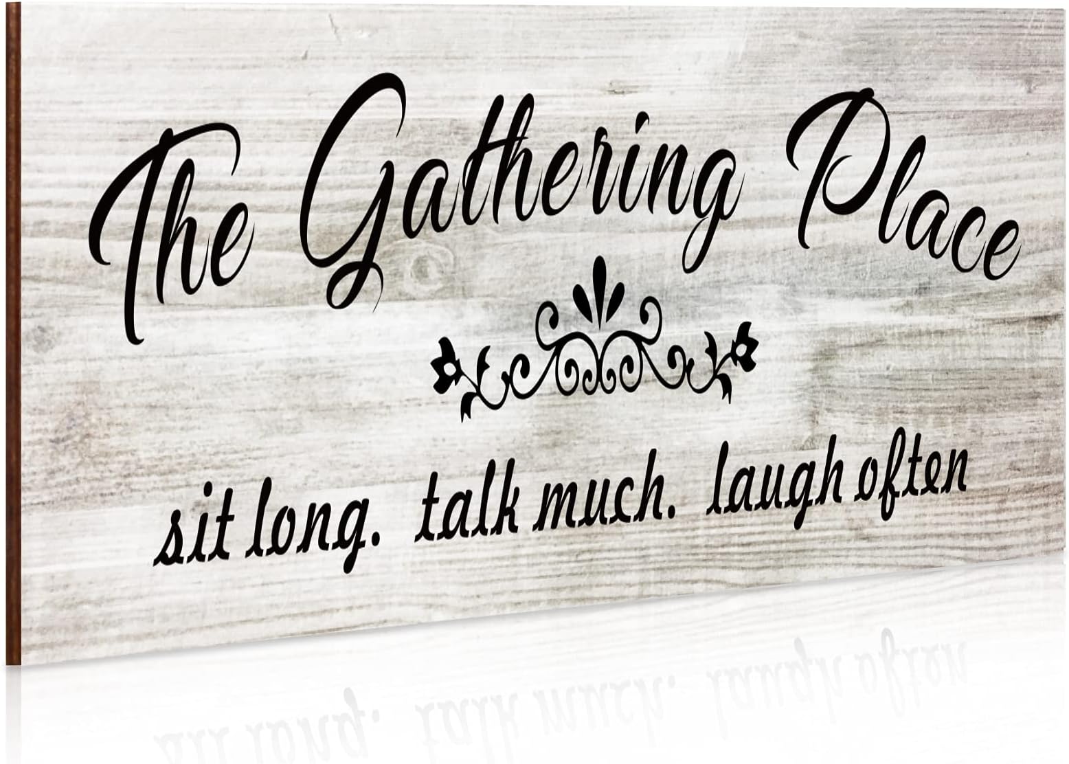 Amazon.com: Jetec The Gathering Place Wooden Sign Rustic Farmhouse Home ...