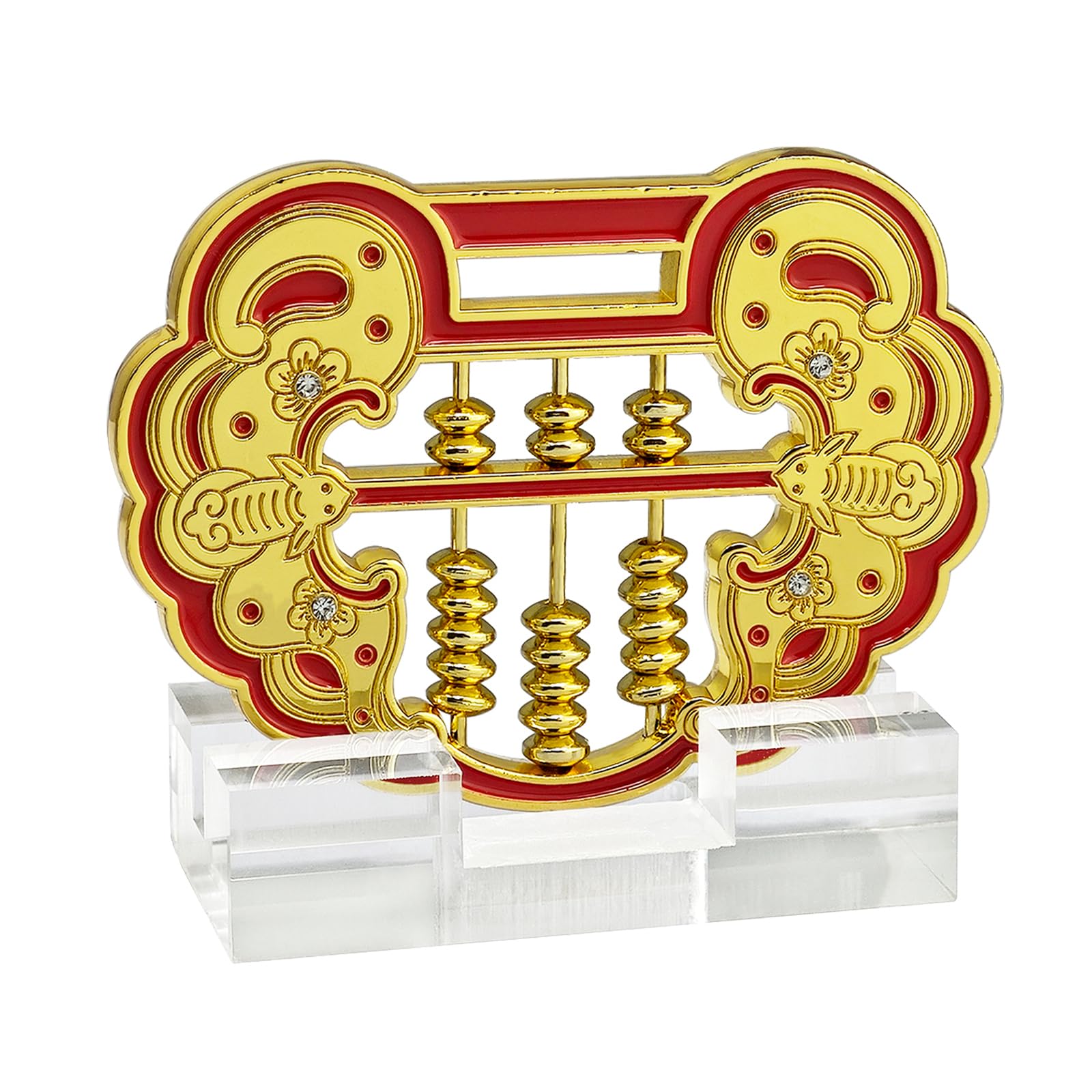 Amazon.com: 2025 Feng Shui Lock Shaped Wealth Abacus Figurine Bring ...