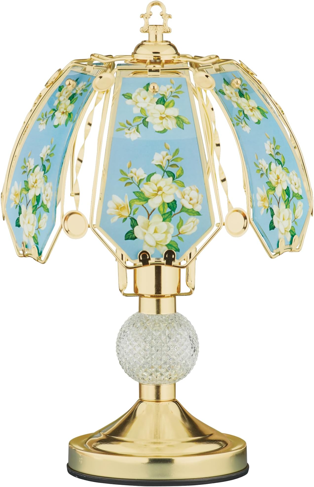 Collections Etc Magnolia Blossoms Gold-Tone Touch Lamp - Amazon.com
