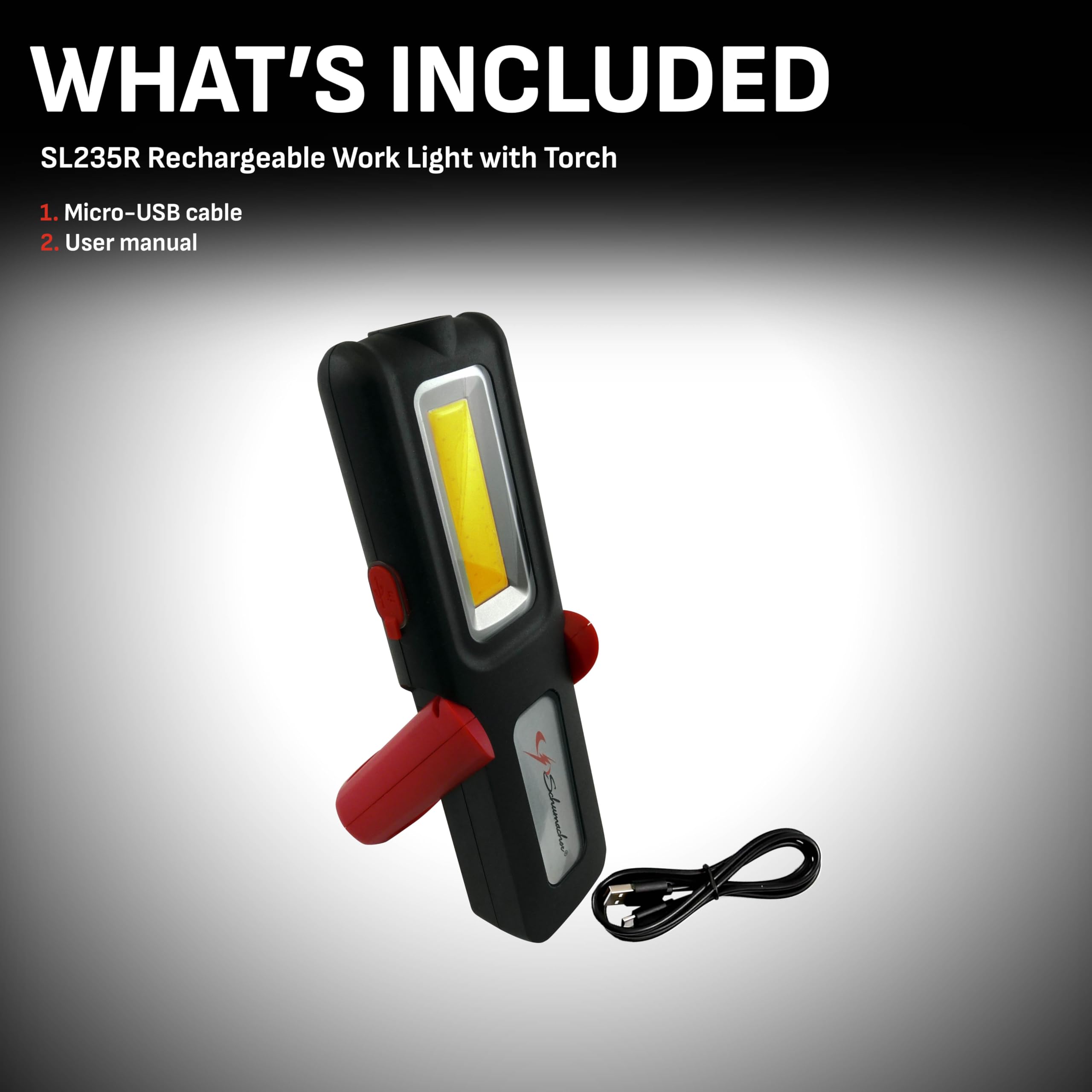 Snapklik.com : Schumacher Electric Lithium Rechargeable Work Light