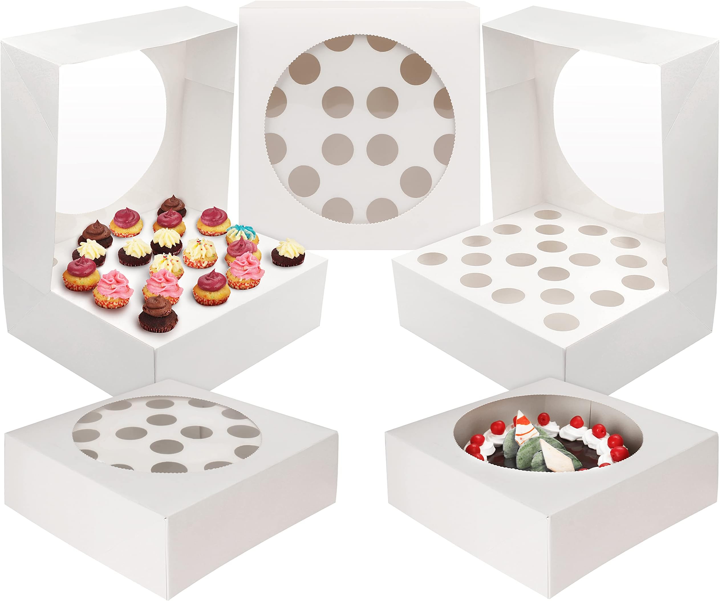 Clear Lid Fondue 3 Section Dipping box - Section box/Treat box/Cake box ...