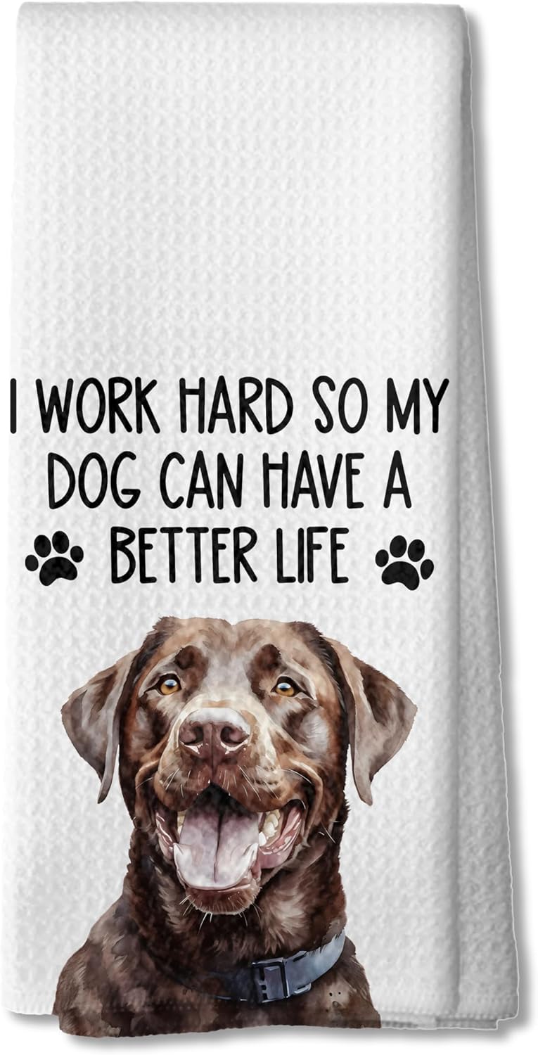 Amazon.com: DOFQZ Labrador Retriever Gifts Kitchen Towels, Lab Gifts ...