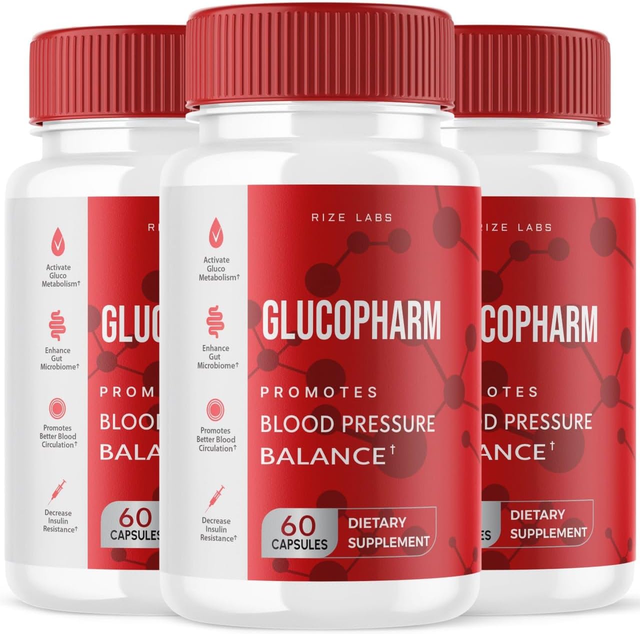 Amazon.com: rize labs Glucopharm Dietary Pills, Glucopharm Oral ...