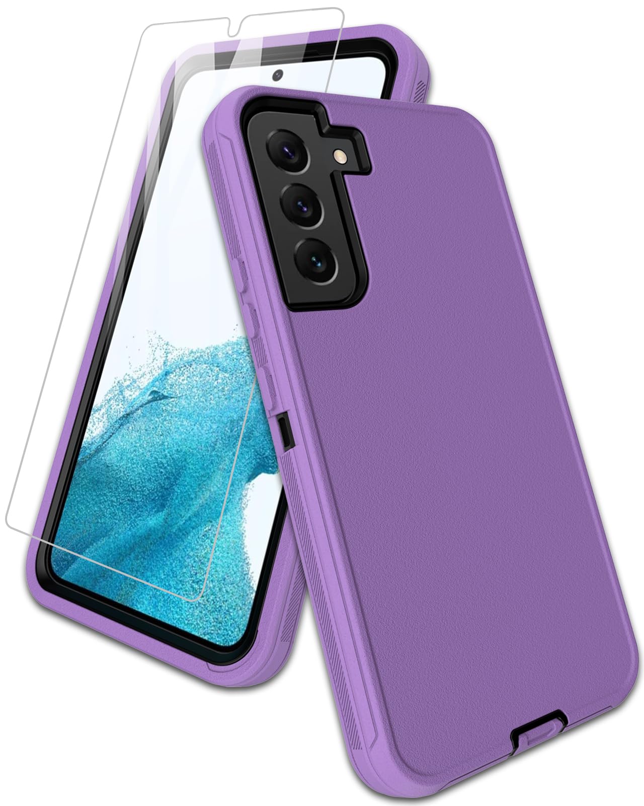 Amazon.com: Aliruke for Samsung Galaxy S22 Case, with Screen Protector, Port Protection, Full ...