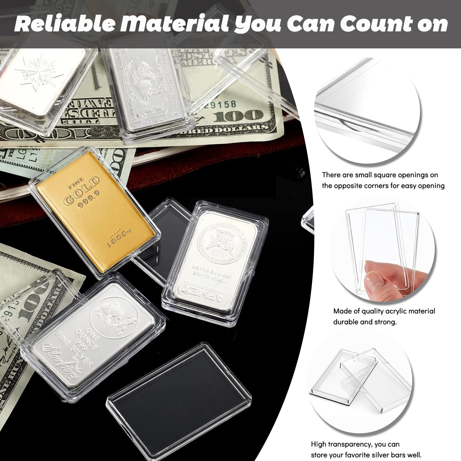 Snapklik.com : Silver Bar Holder 1 Oz Silver Bar Case Silver Bar ...