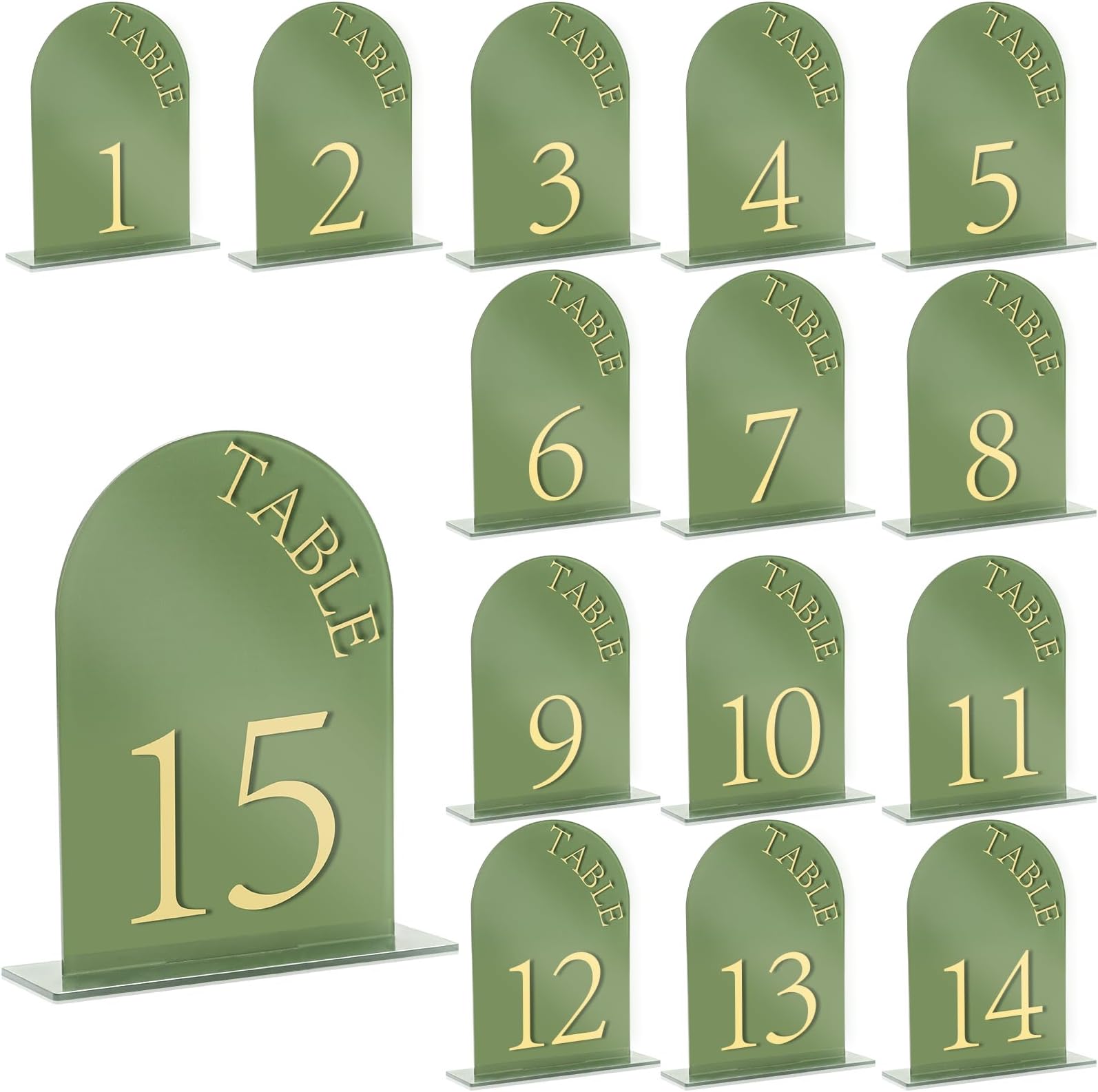 Amazon.com: Wooden Wedding Table Numbers 1-10 - Black Table Numbers ...