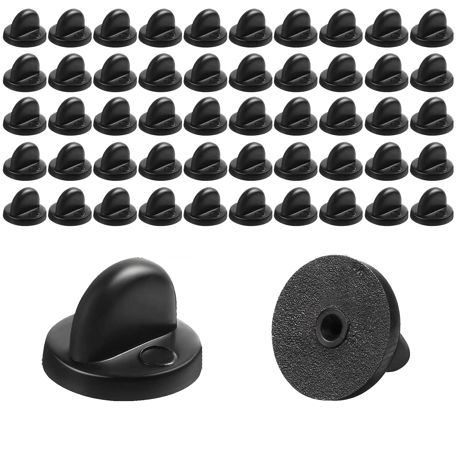 SZXMDKH, 50 PCS 11.5mm Butterfly Clutch Pin Backings Rubber Pin Backs ...