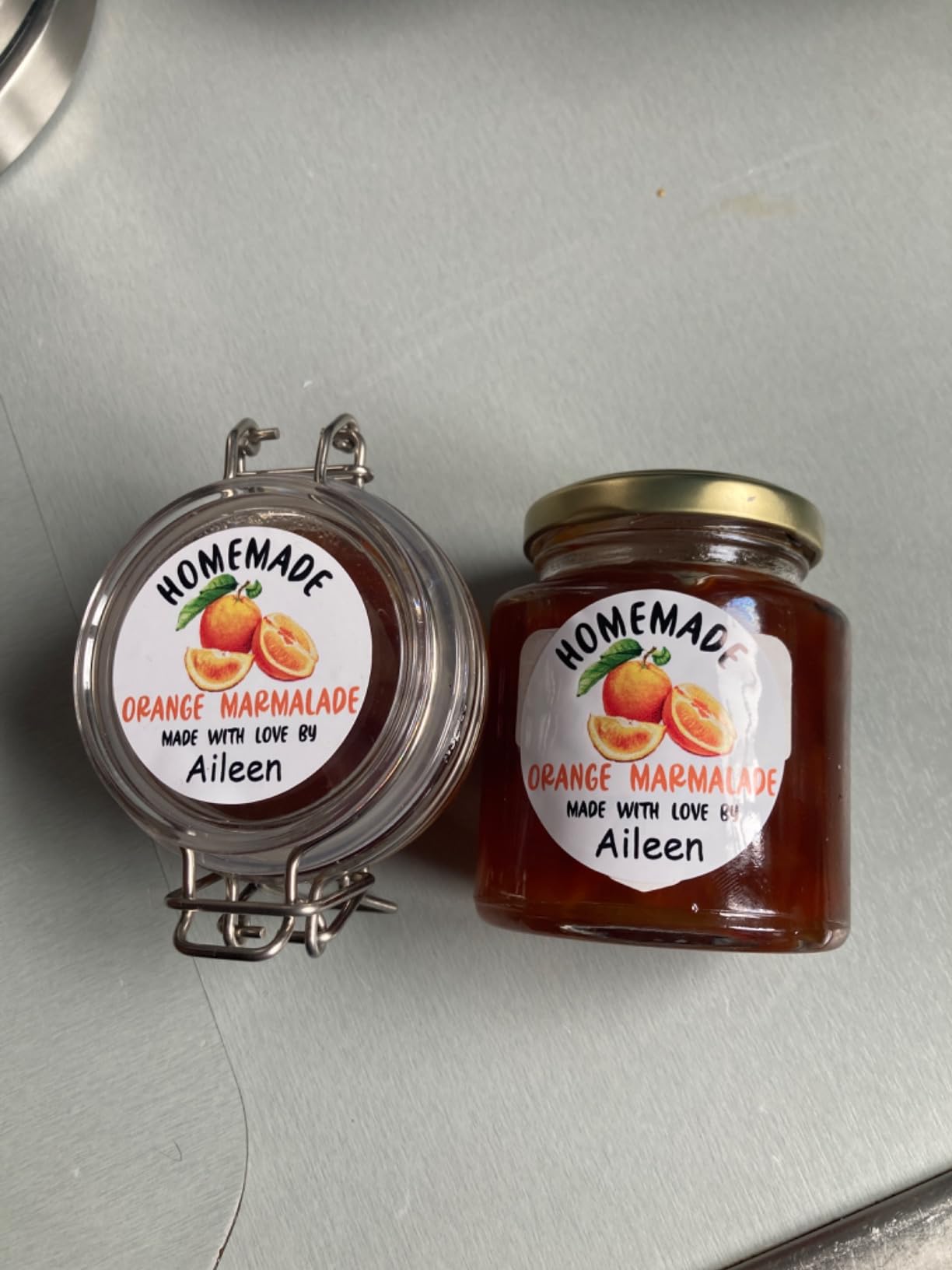 39 Personalised Orange Marmalade Jar Labels, Stickers : Amazon.co.uk ...
