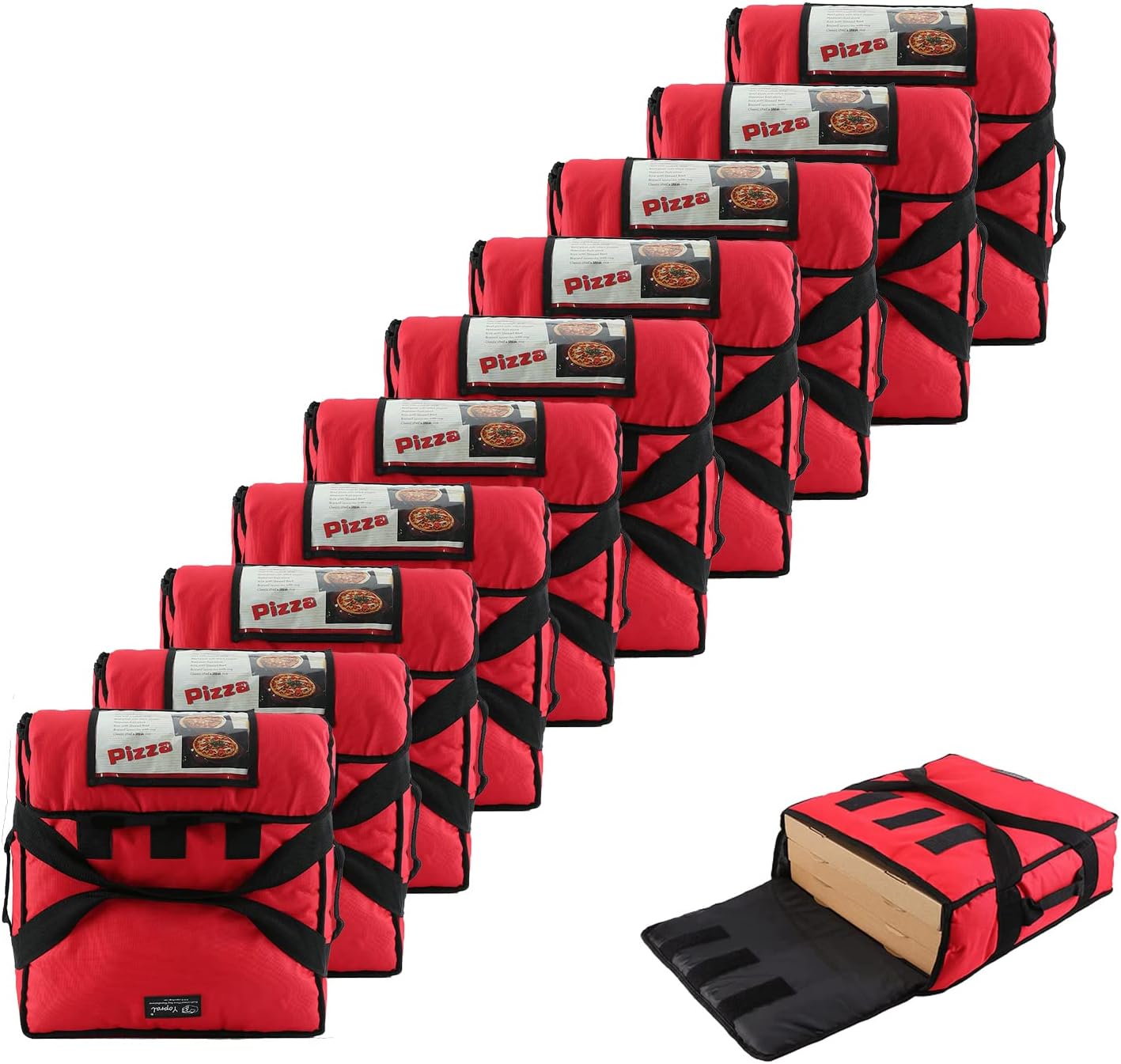 Amazon.com: YOPRAL Insulated Food Delivery Bag Pizza Delivery Bags ...