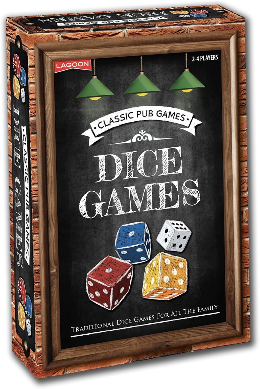 Lagoon Classic Pub Dice Games Set, 26 Wooden Dice, 20 Traditional Games ...