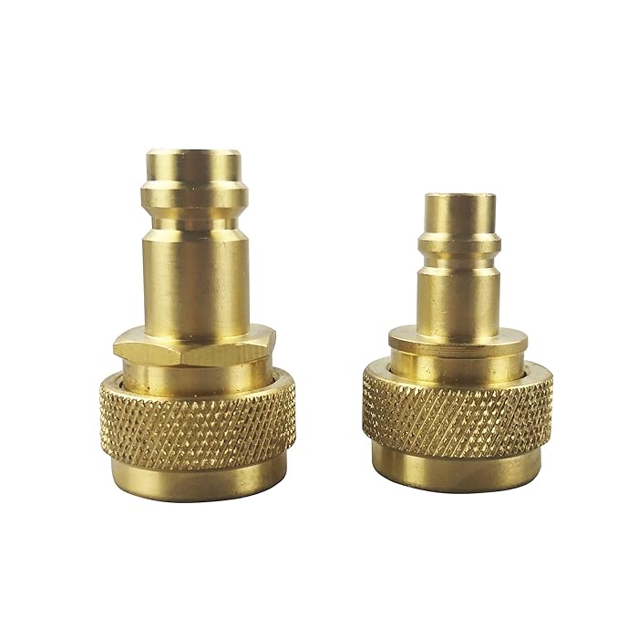 Quick Couplers A/C Quick Coupler Adapter Car High &Low Side HVAC SAE ...