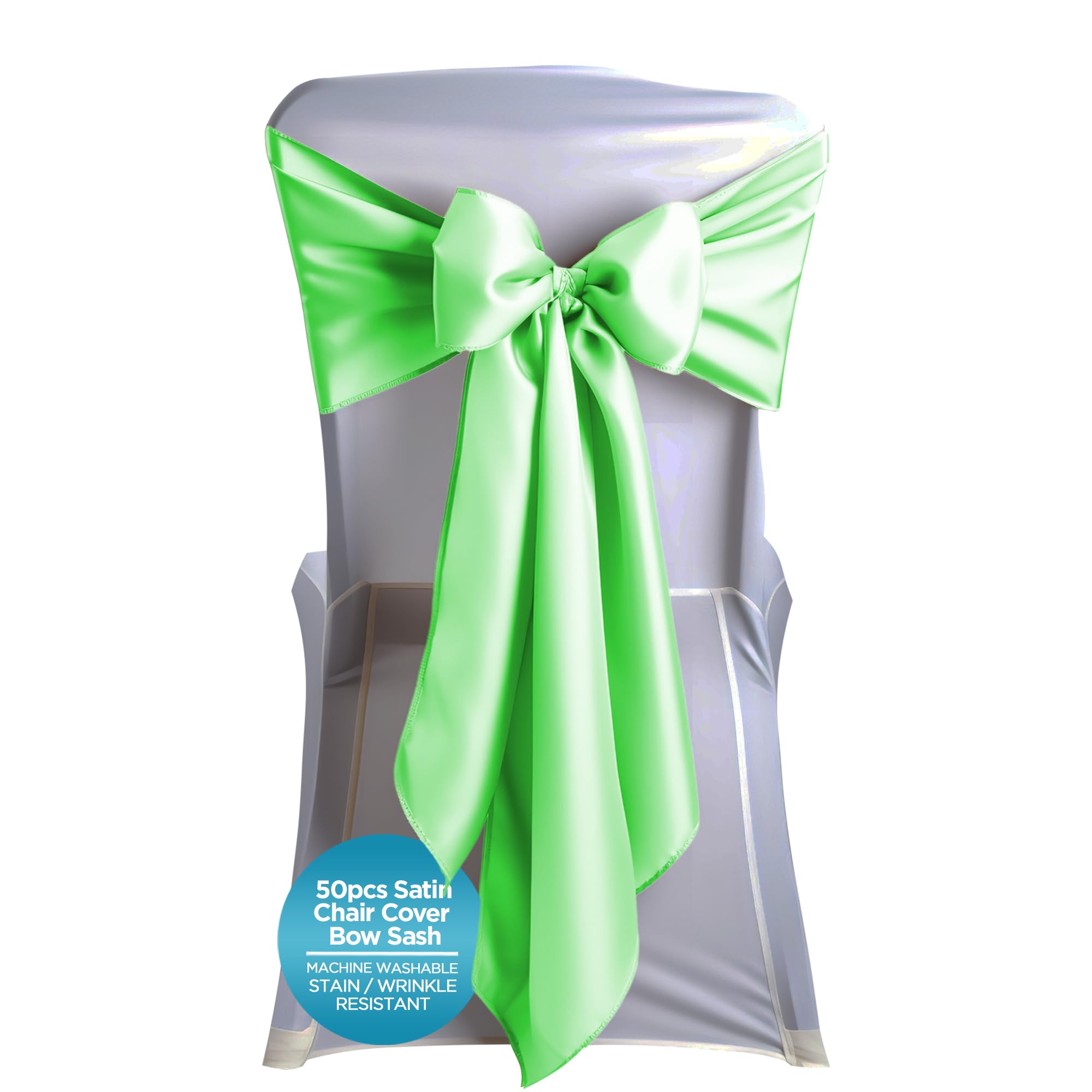 Amazon.com: Satin Bow Sash Chair Cover Decoration - Elegant Sashes for ...
