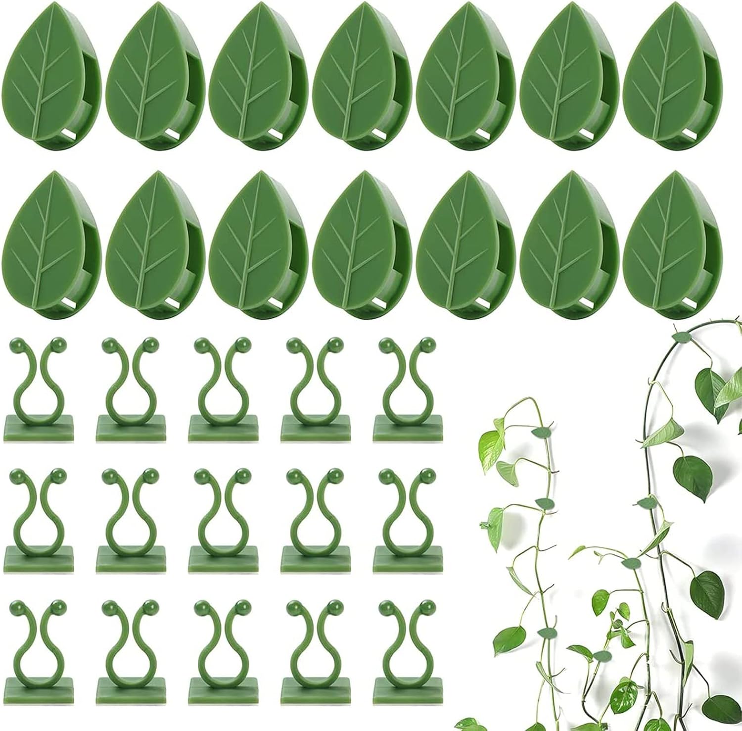 U-HOOME 120 PCS Plant Climbing Wall Fixture Clips Adhesive Plant Wall ...