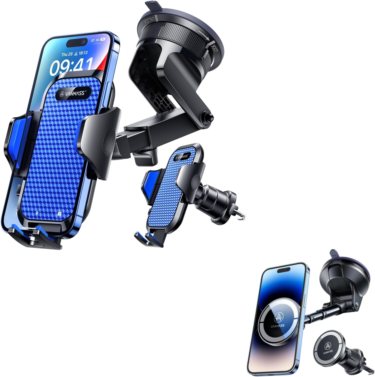 Amazon.com: VANMASS [True Military-Grade Car Phone Holder [2024 Best ...