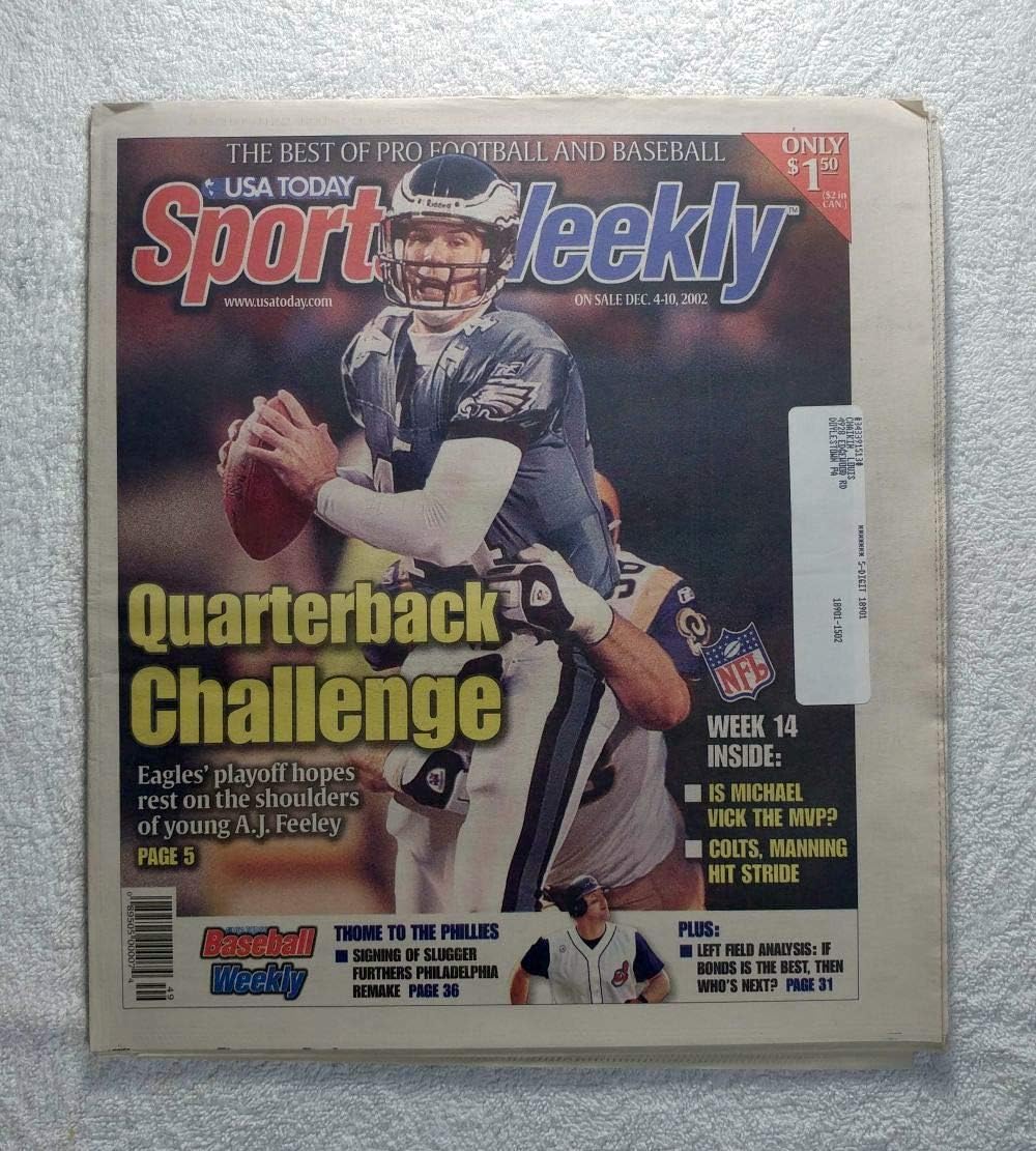 Amazon.com: A.J. Feely (Philadelphia Eagles) - Sports Weekly Magazine ...