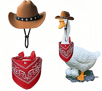 Amazon.com: WKPGB Porch Goose Outfits-Cowboy Porch Goose Outfits Set ...