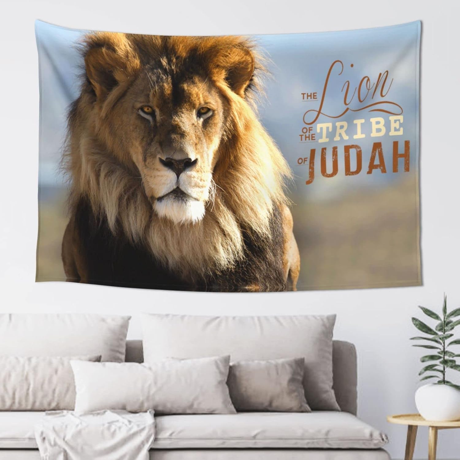 Amazon.com: Lion Tribe Of Judah Lion Tapestry Wall Hanging Lion ...