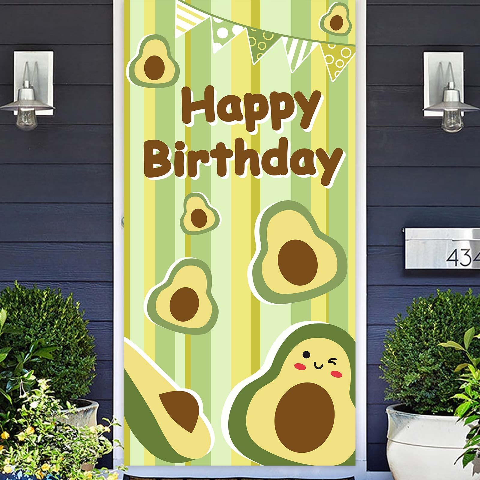 Amazon.com: Hello Avocado Mexican Happy Birthday Banner Backdrop Holy ...