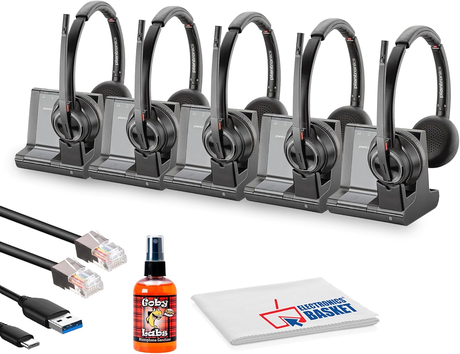 Amazon.com: Poly 5X (Plantronics) CS540 Wireless DECT Headset - Single ...