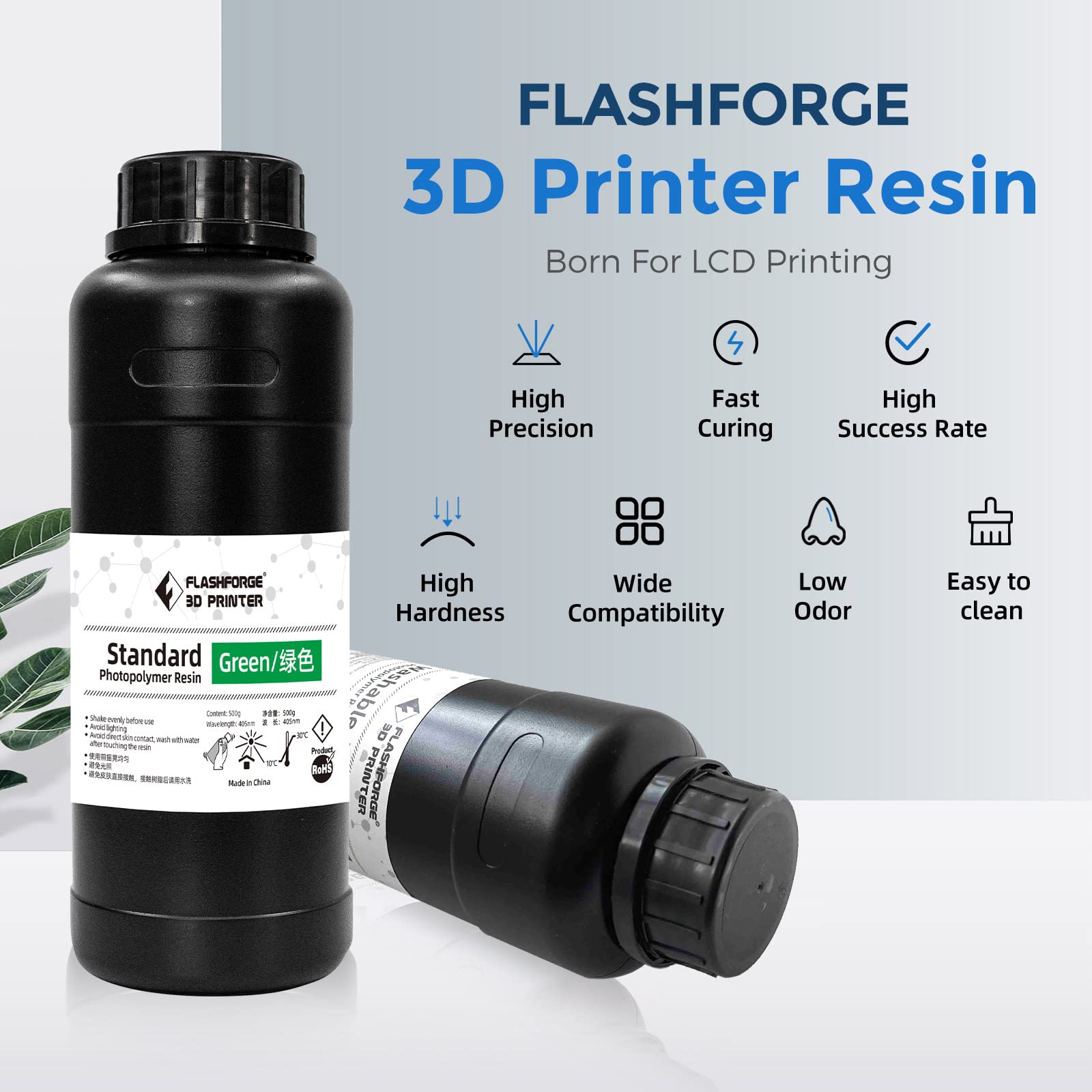 Snapklik.com : FLASHFORGE 3D Printer Resin, LCD UV-Fast-Curing Resin ...