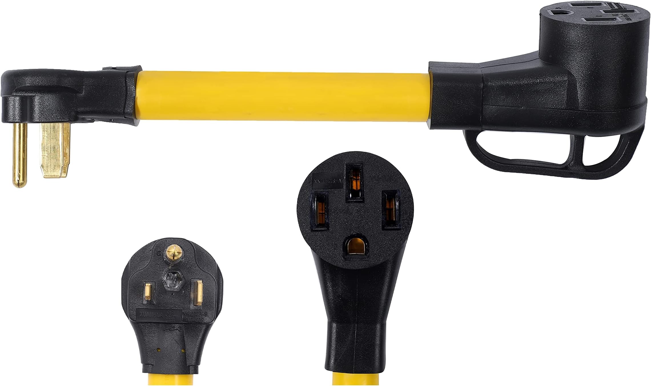 NEMA 6-50P to 14-50R 240V 50 Amp 3 Prong Male Plug to 50 Amp 4 Prong ...