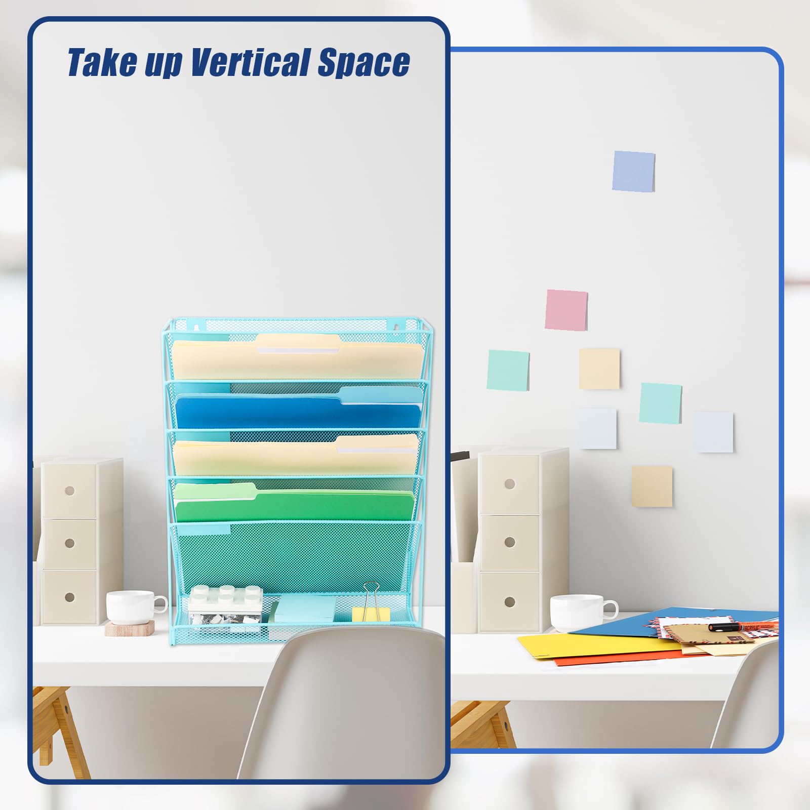 Snapklik.com : EASEPRES Desk File Organizer Mesh 5-Tier, Hanging Wall ...