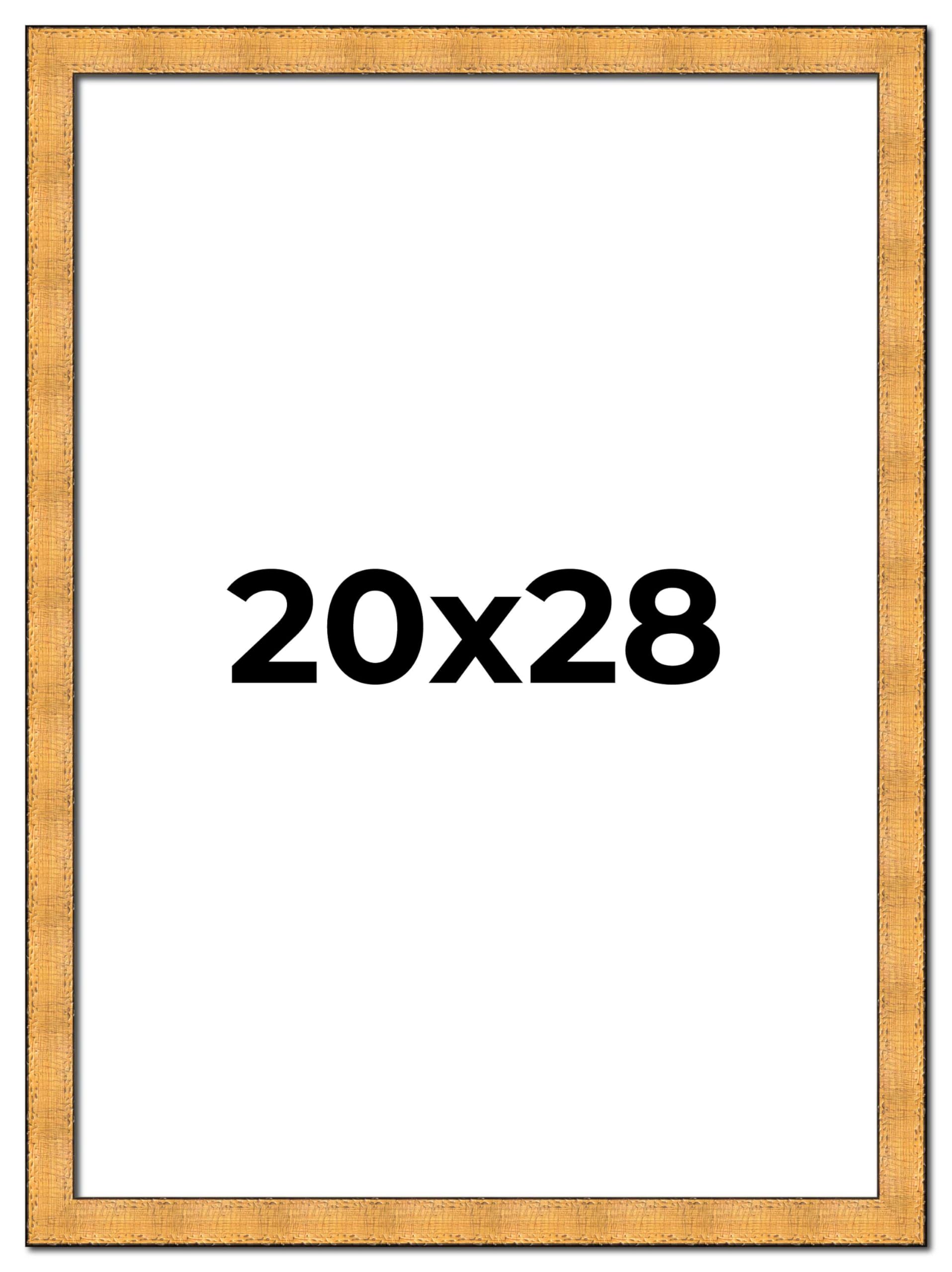 Amazon.com - 20x28 Frame Gold Rustic Solid Wood Picture Frame | 1.25 ...
