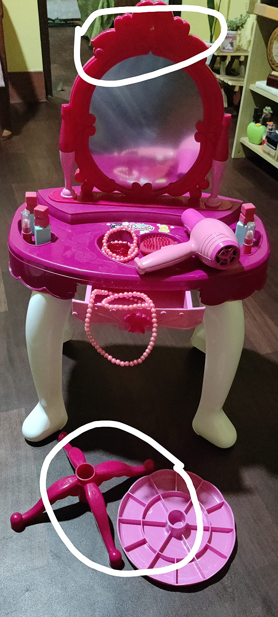 Toyshine Princess Make Up Vanity Table for Little Girls with Sound and ...