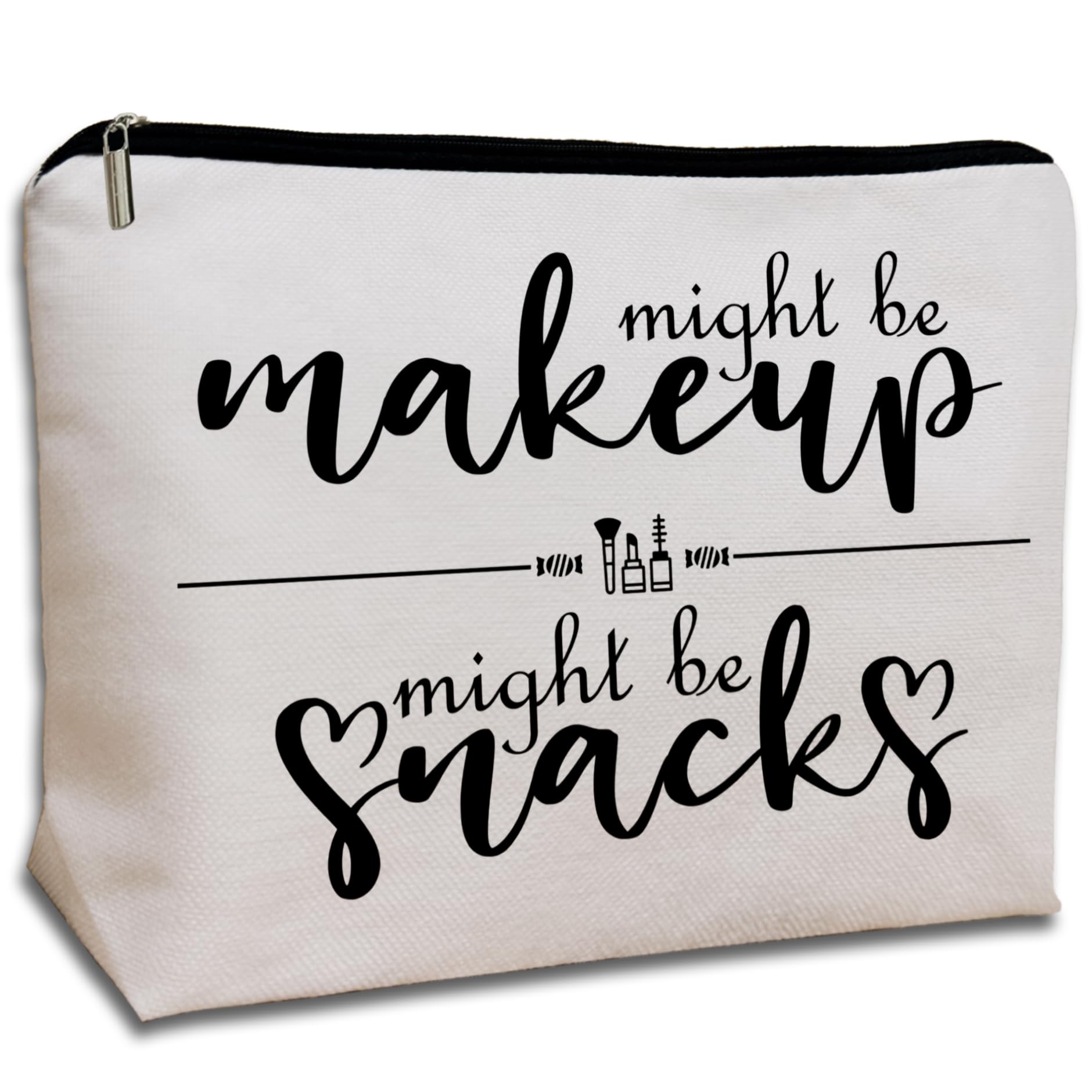 Amazon.com: CLHHM Might be Makeup Might be Snacks Makeup Bag Women ...