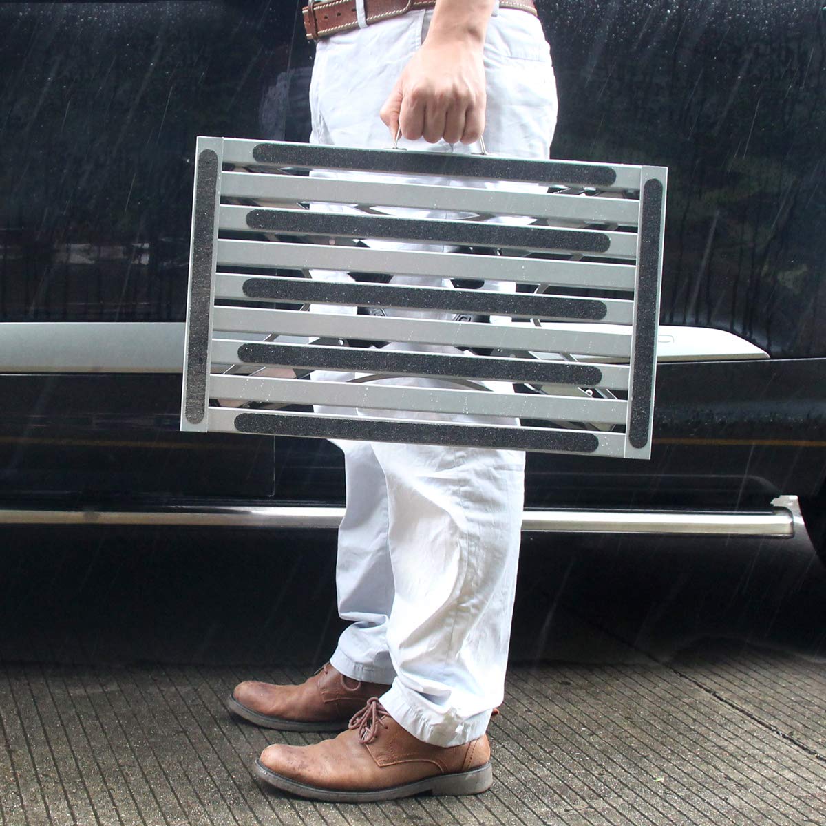 FLSEPAMB RV Steps Portable RV Step Stool 19" x 12" Folding Platform ...