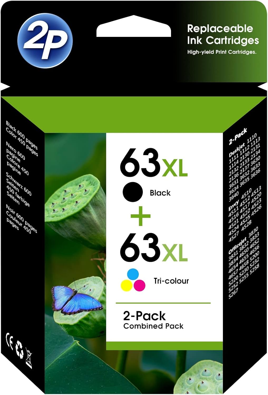 Amazon.com: 63XL Ink Cartridges Combo Pack Replacement for HP Ink 63 ...