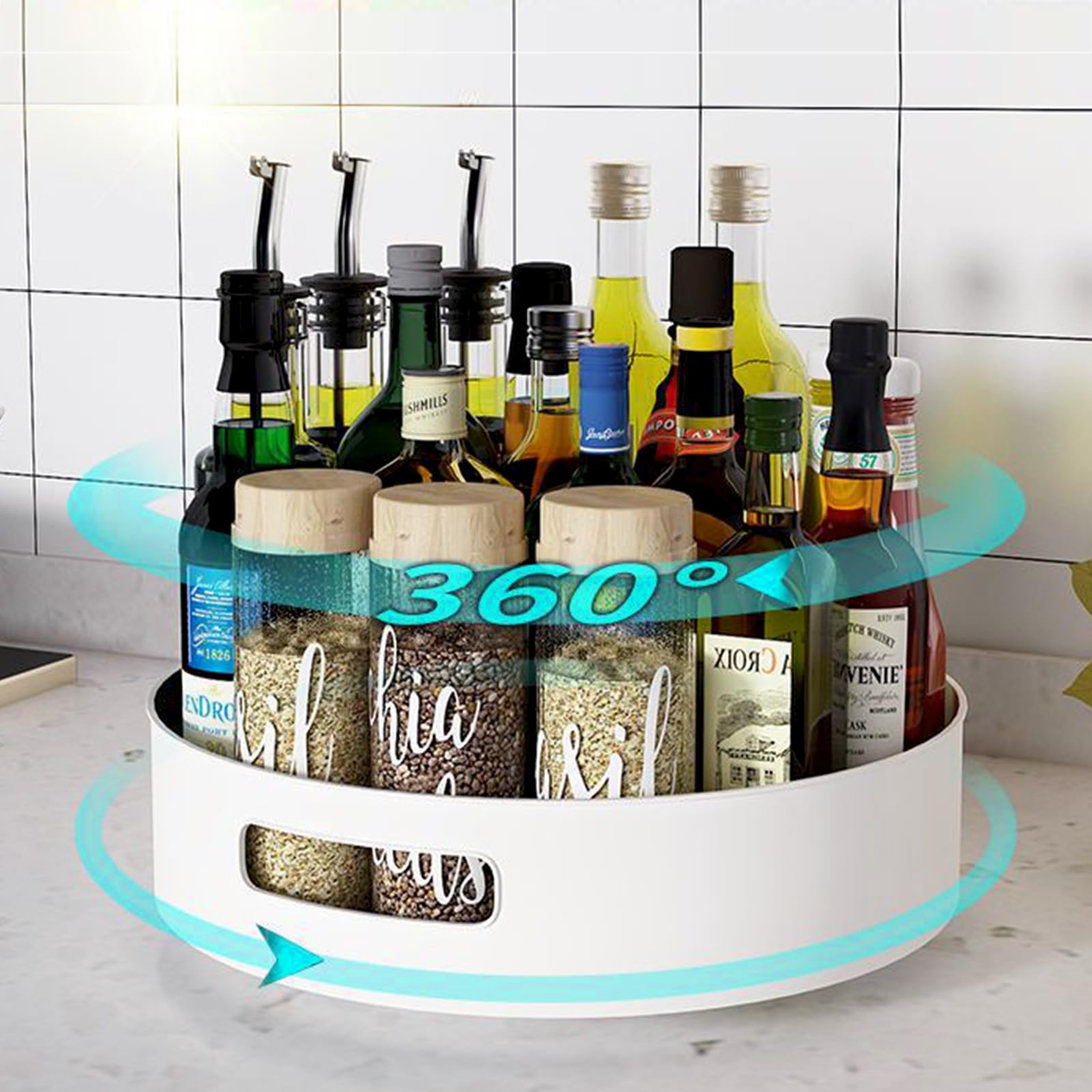 Snapklik.com : Lazy Susan Turntable Rotates Organizer Space Saver Round ...