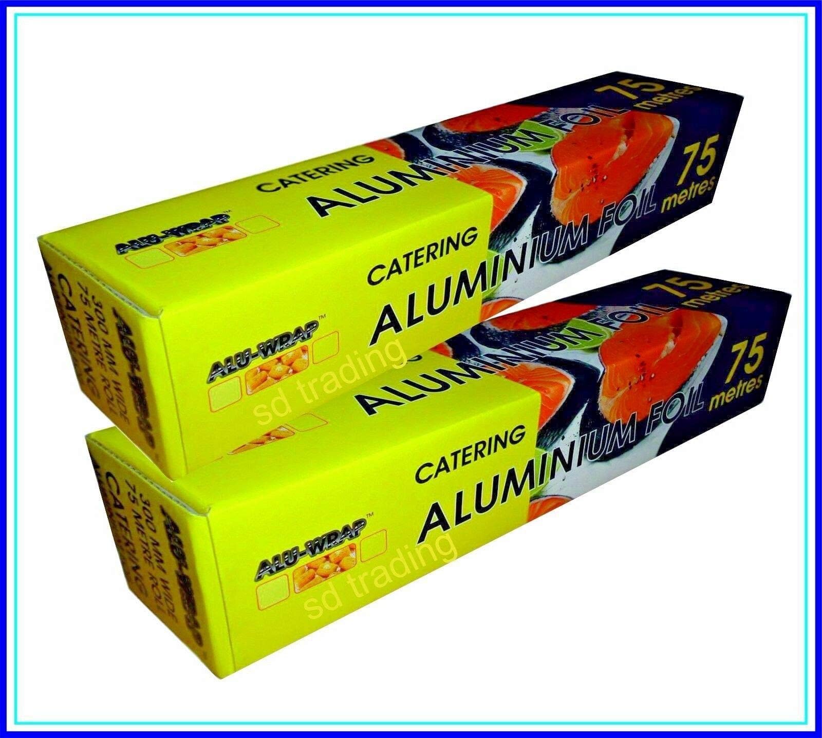 1 x Aluminium Foil in Cutter Box 18" rolls 450mm x 75m : Amazon.co.uk ...