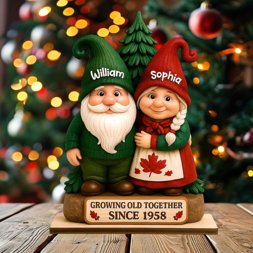 Amazon.com: Personalized Couple Wooden Plaque Christmas 2025, Growing ...