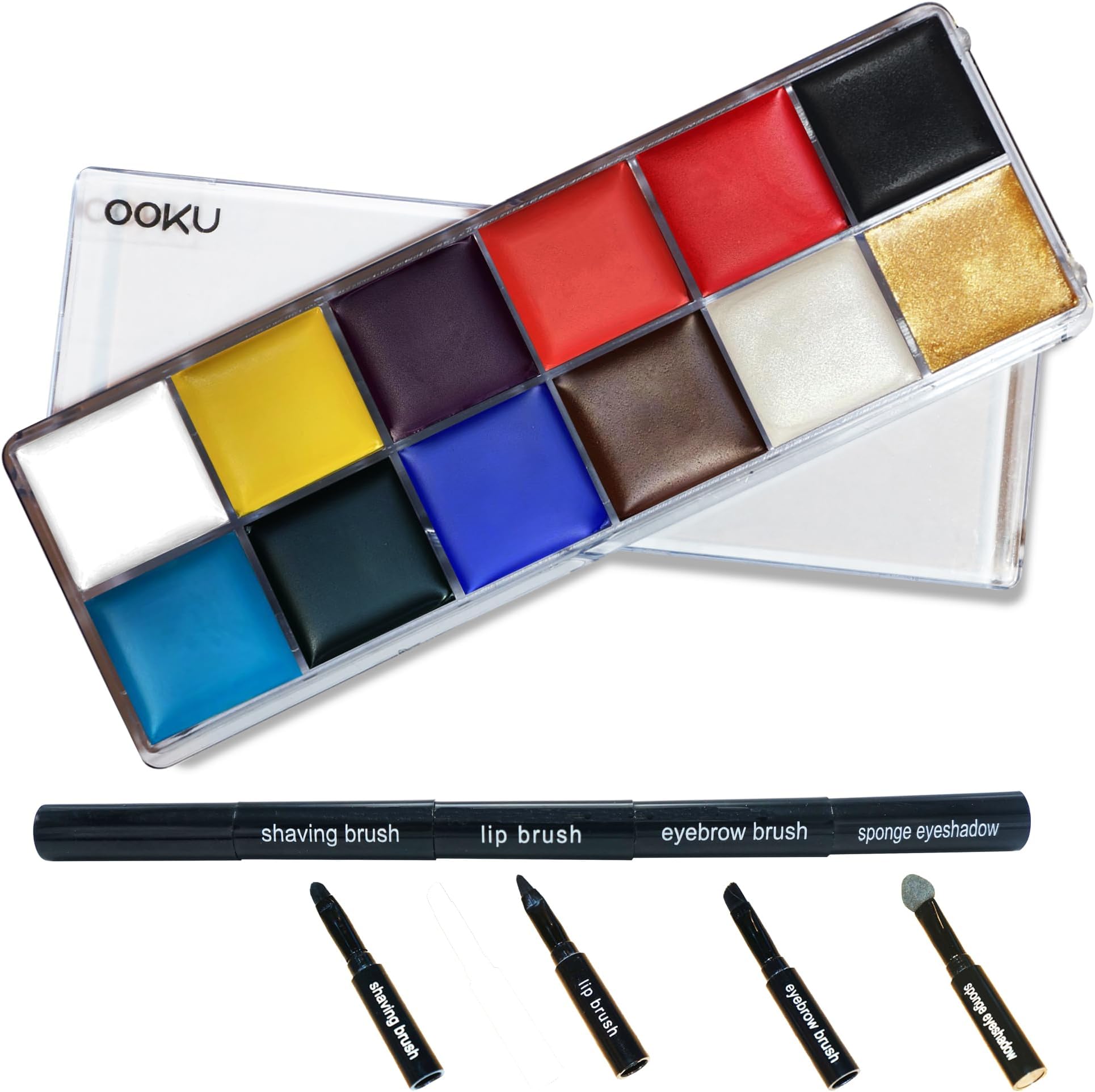 Amazon.com : koouood Professional Beauty 12 color face body painting ...