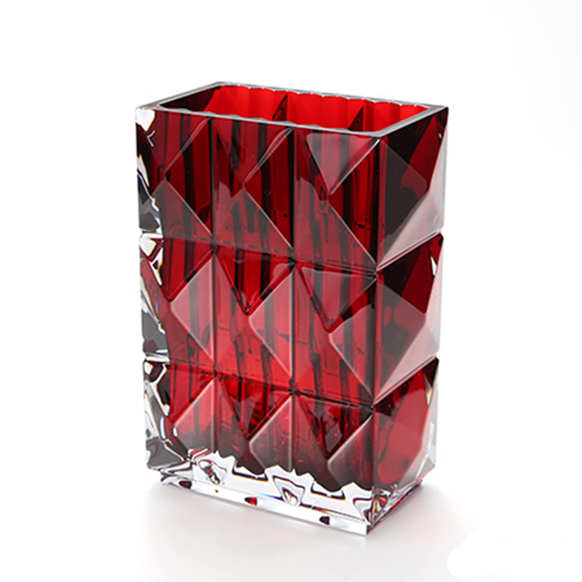ALLEY Red Vase Flower Vase Elegant Decorative Glass Thickening Design ...