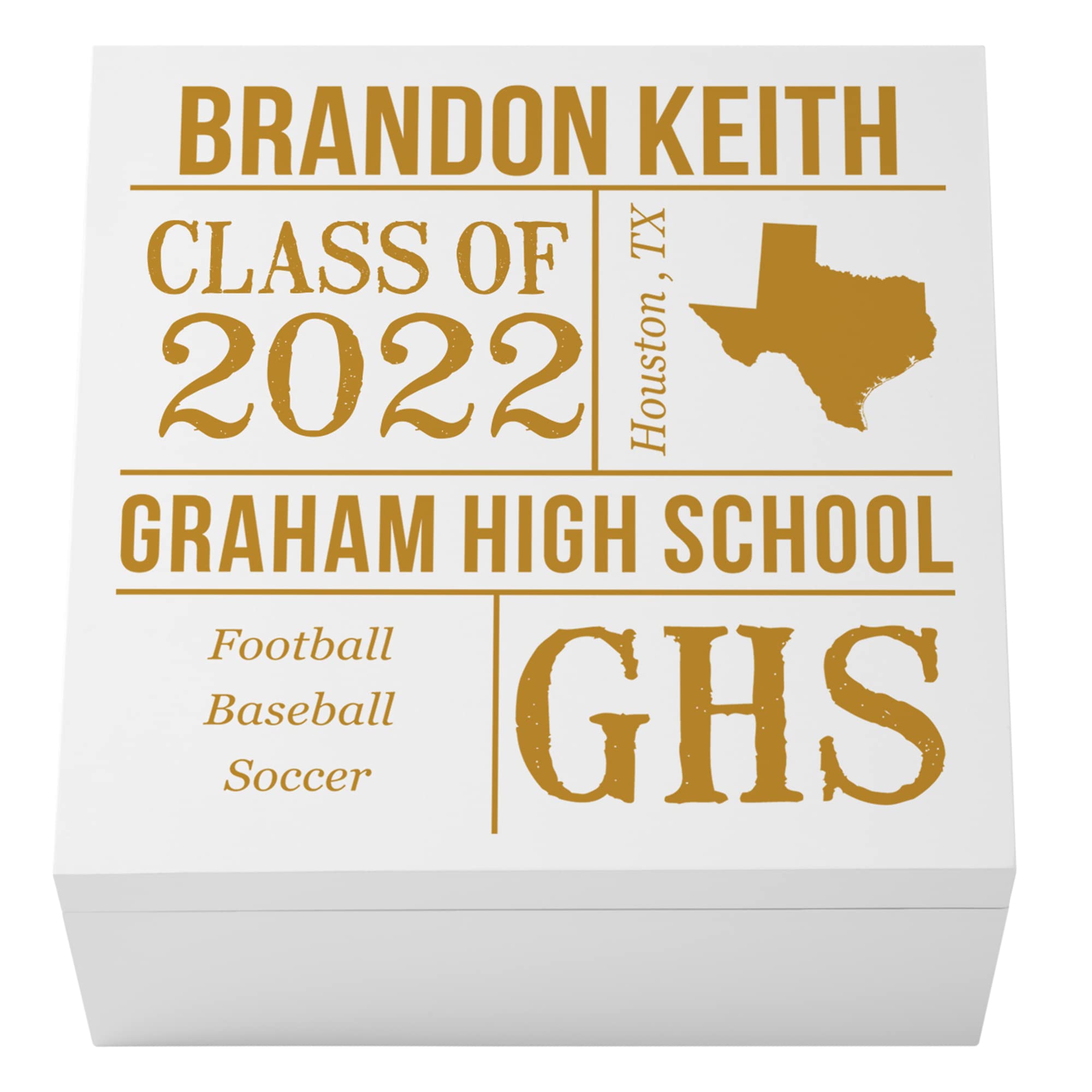 Lets Make Memoriespersonalized Keepsake Box For Graduation Class Of ...