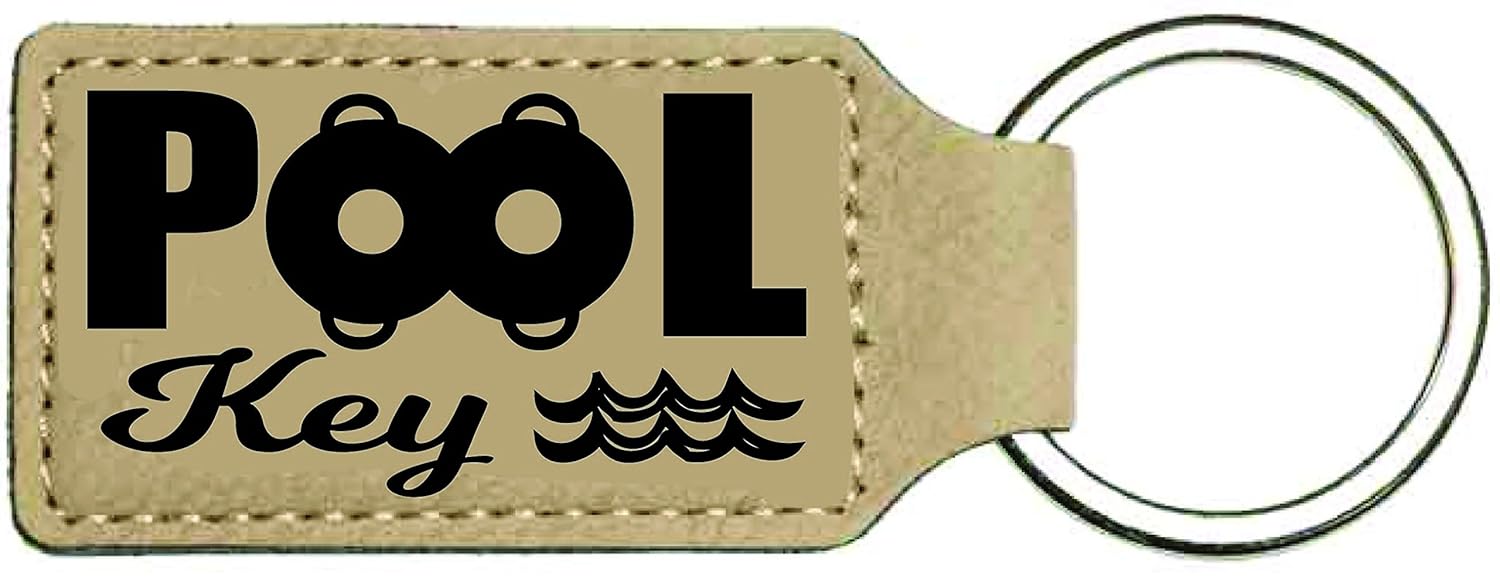 Amazon.com: Engraved Personalized Leatherette Pool Key Chain with Your ...