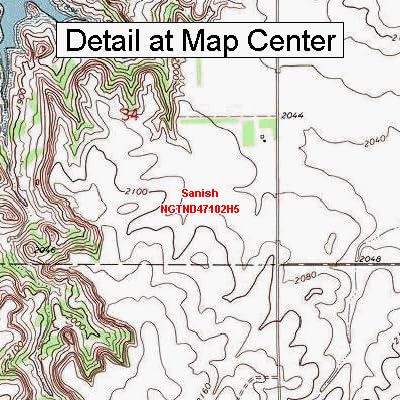 Amazon.com : USGS Topographic Quadrangle Map - Sanish, North Dakota ...
