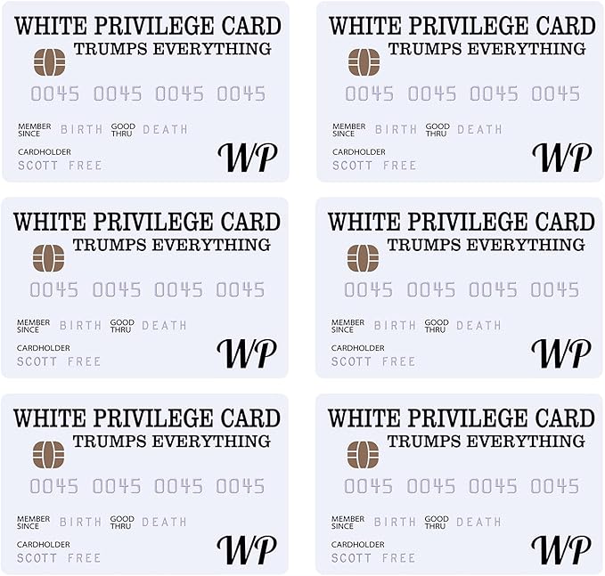 Amazon.com : Maxmartt White Privilege Cards,6pcs PVC Trump Anniversary ...