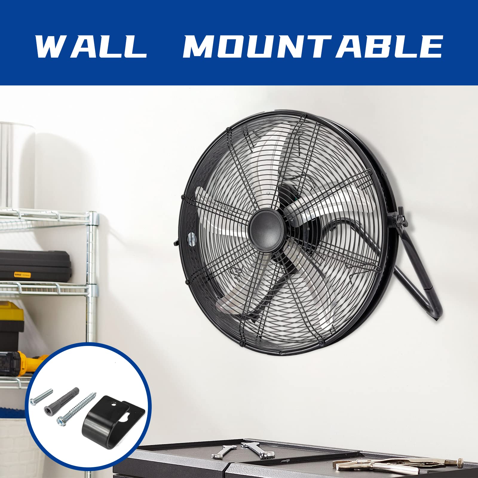 Snapklik.com : HiCFM 6700 CFM 20" High-Velocity Enhanced Drum Fan