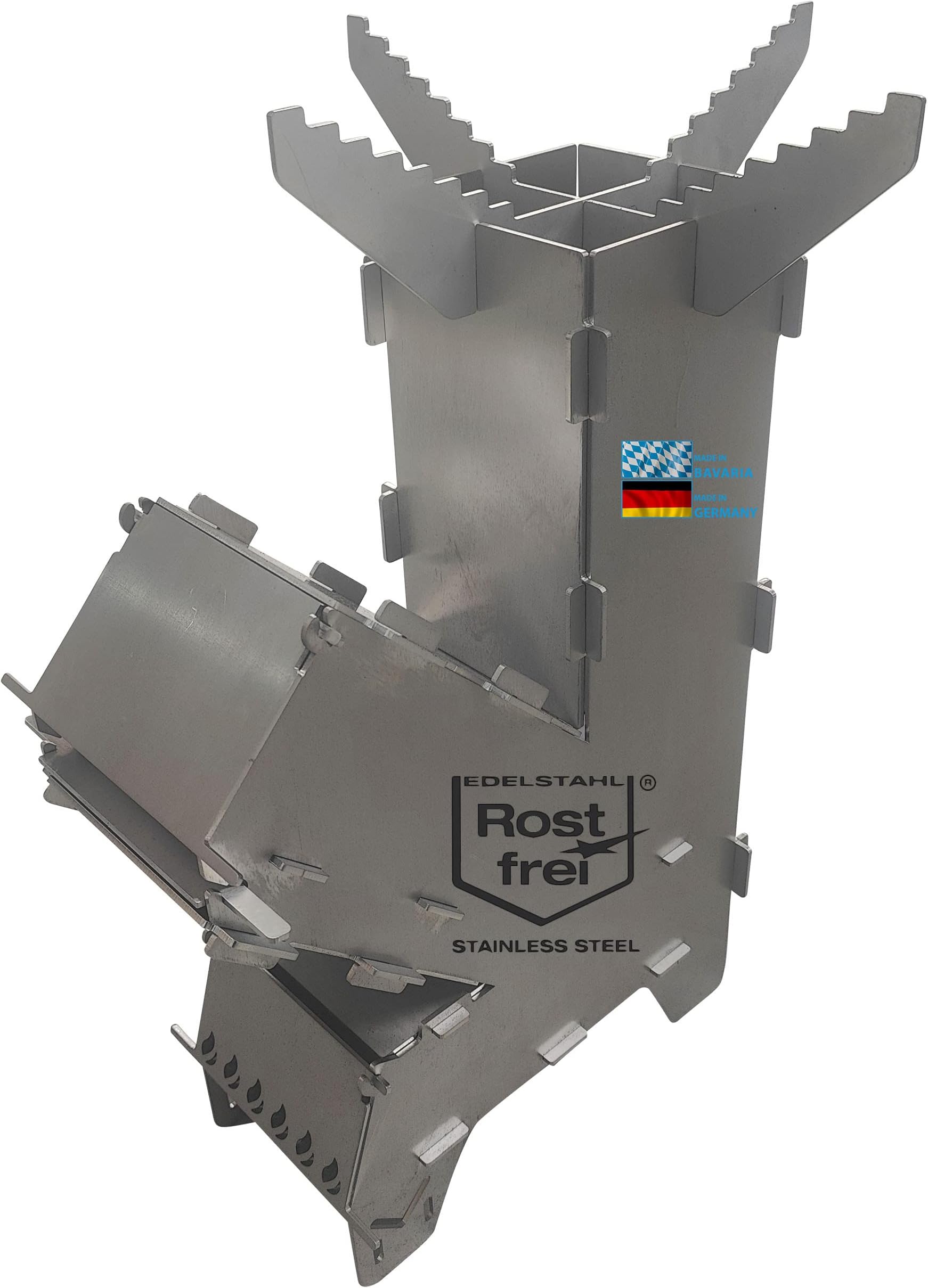 BBQ-Toro Raketenofen Rakete #5 | Rocket Stove Stecksystem aus massivem ...