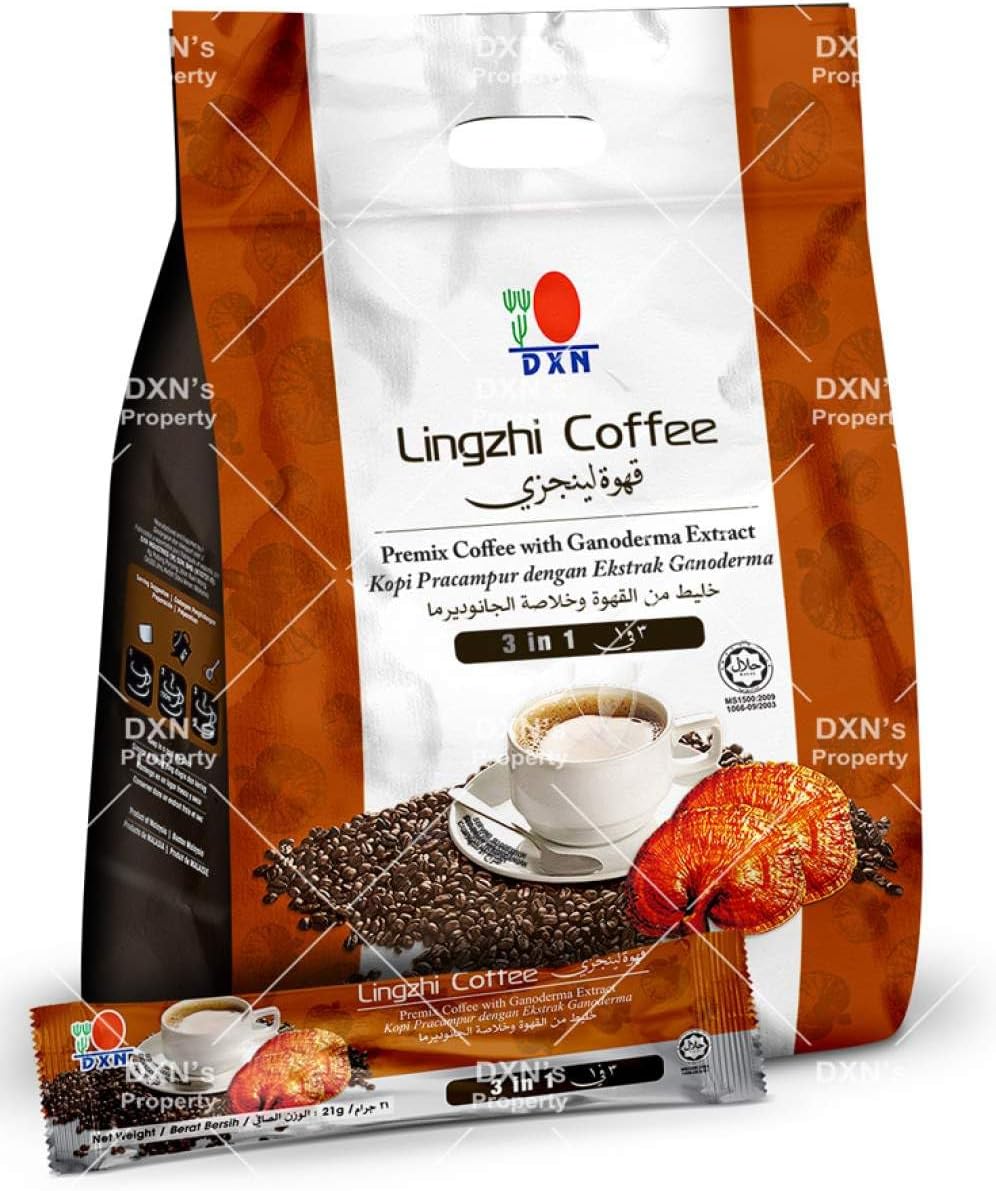 Amazon.com : LIMITEDBONUSDEAL DXN Lingzhi 3 in 1 Coffee 20 Sachets (2 ...