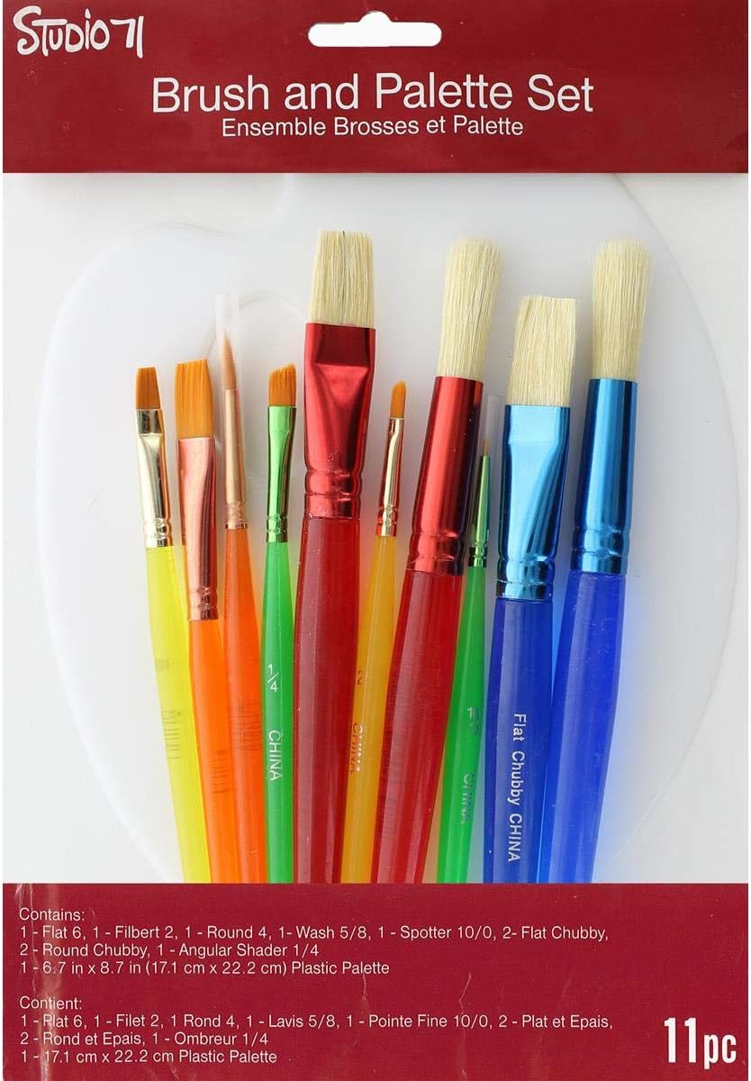 Amazon.com: Magimate 24 Pc Assorted Art Paintbrush Set – 4 Shapes ...