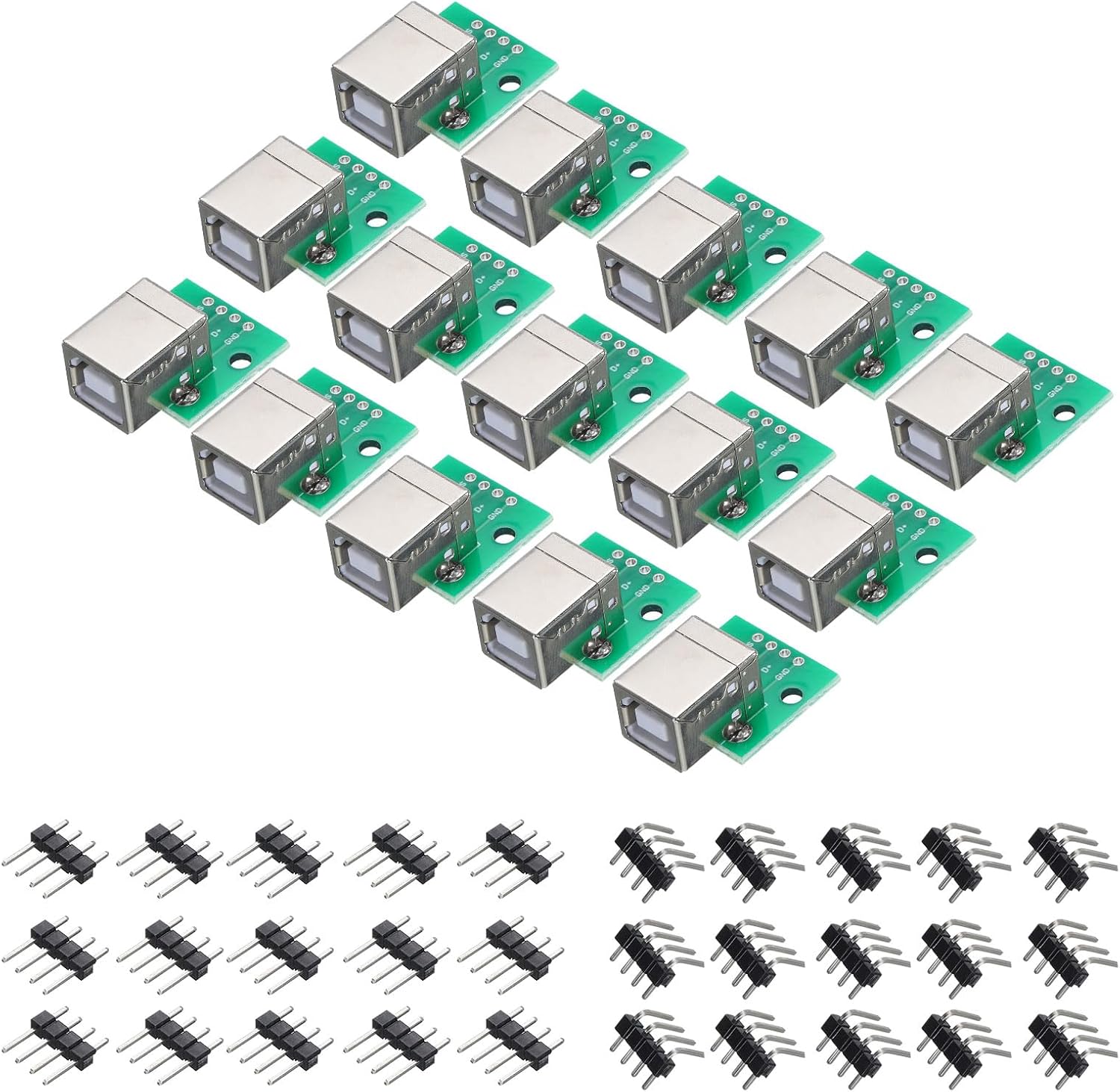 sourcing map 15Pcs USB Type B Female Connector to DIP Adapter Breakout ...
