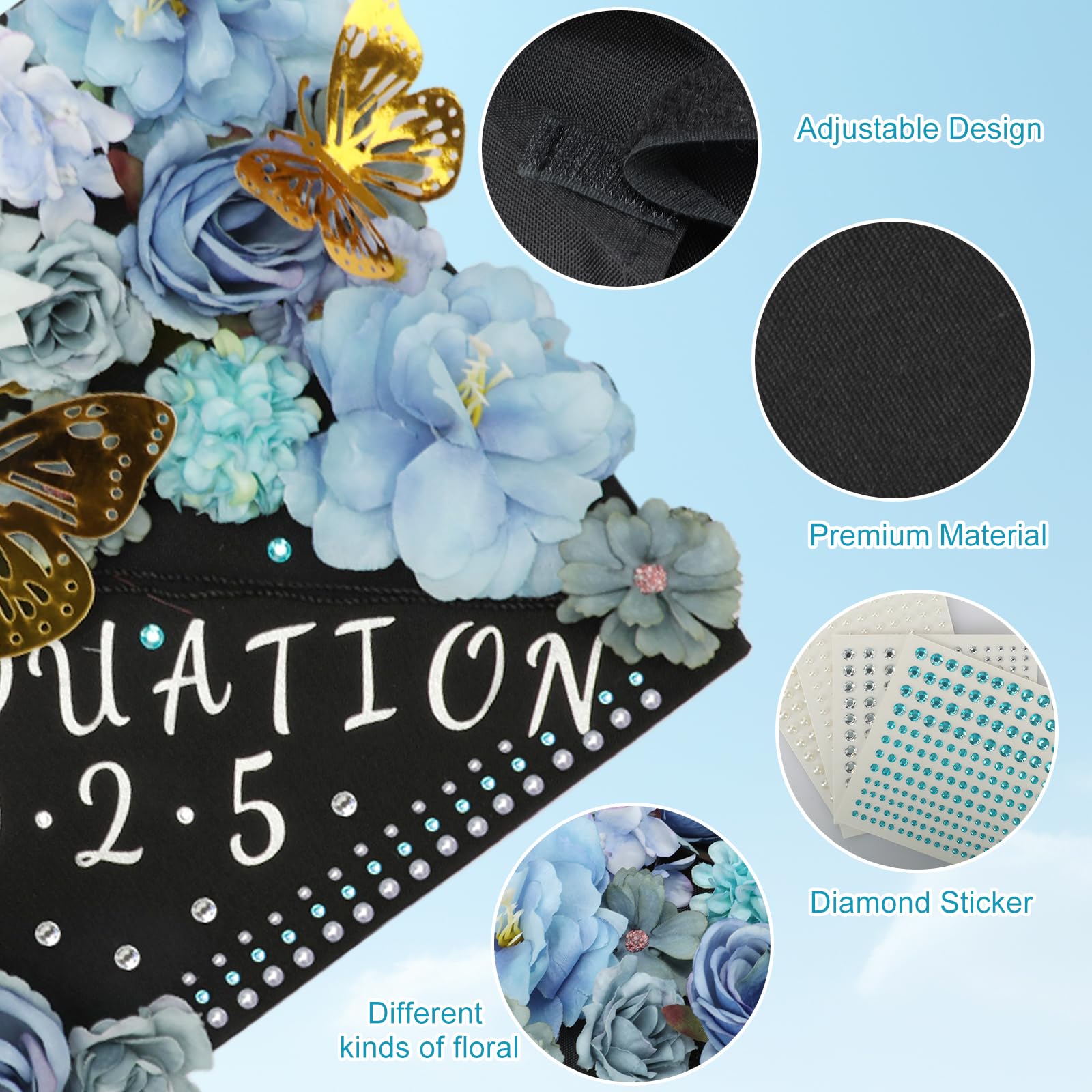 Snapklik.com : 47Pack Graduation Cap Decoration Kit 2025 Include ...